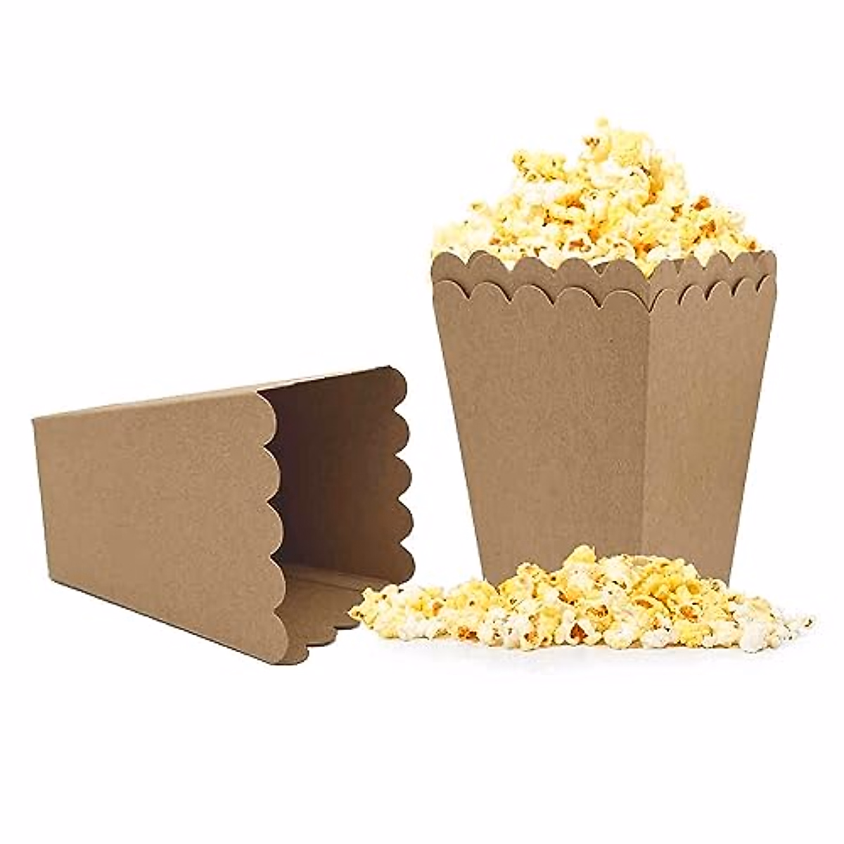 AimtoHome Kraft Paper Popcorn Boxes Mini Paper Popcorn Box Cardboard ...