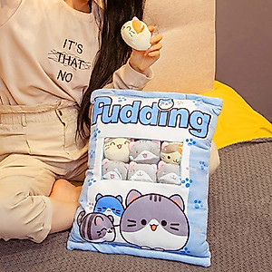 JILPAK Plush Pillow Throw Pillow, Removable Fluffy Animal Dolls, Soft Animals Doll Toy Pillow, Gifts Plush Cotton Stuffed Animal Pillow for Girls Kids