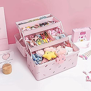 KVSERT Children's Hair Accessories Box Baby Head Rope Hairpin Rubber Head Jewelry Cute Jewelry Box-M