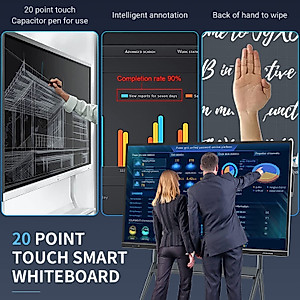 Smart Board for Classroom and Conference,JYXOIHUB 75 Inch Electronic Whiteboard Build in Android and Windows OS with 4K HD Touch Screen Interactive Whiteboard,Smart Digital Whiteboard (Board Only)