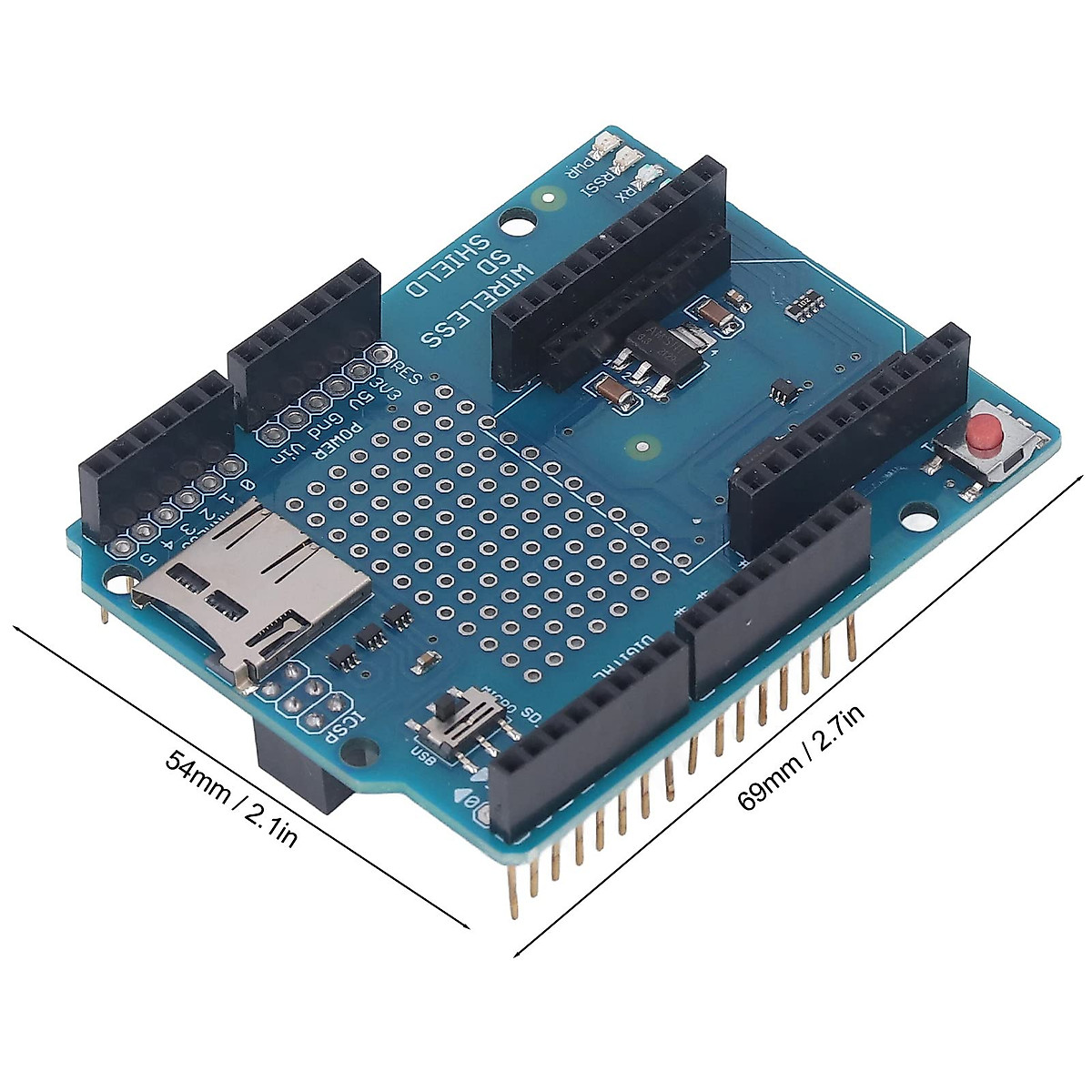Terminal Point Prototype Expansion Board, Prototype Screw Shield Wireless On Board Storage Card Slot Prototype Board Kit Mounts For Computer