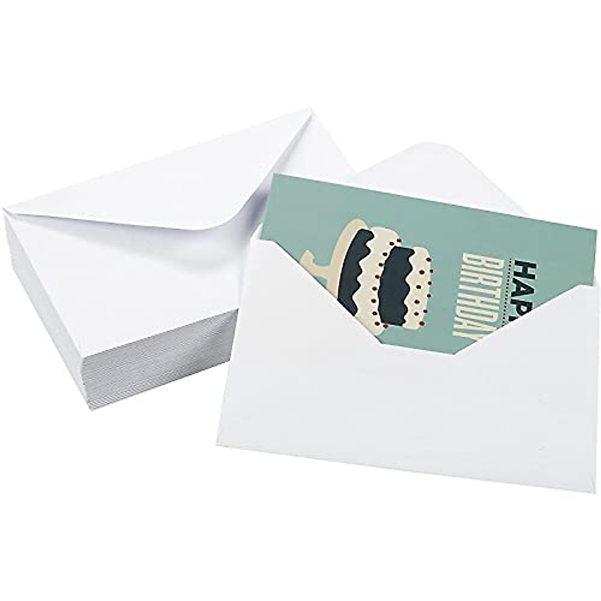 48 Pack Happy Birthday Cards Boxed with Envelopes Bulk, 6 Assorted Blank Retro Party Designs 4x6