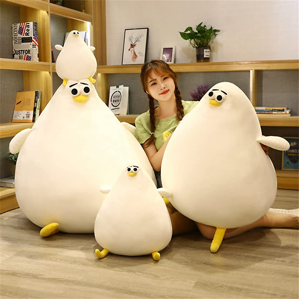 26/40cm Simulation Mother Hen Doll, Funny Fat Chicken Plush Toys, Cute Cartoon Chicken Pillow, Creative Gift (40.cm)