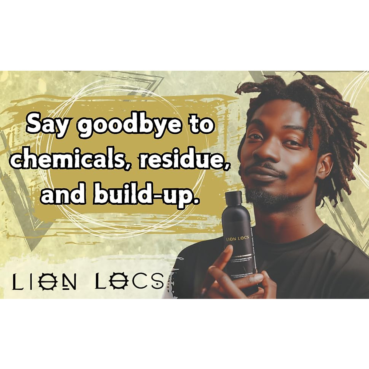 Lion Locs Shampoo and Conditioner for Dreads, Sisterlocks, Locks, & Dreadlocks | Lightweight Vegan Co Wash (8oz)