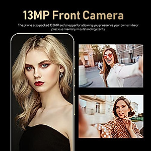 i13 ProMax 5G Cell Phone, Unlocked Android Smartphone, 8GB+512GB, 90Hz 6.7'' FHD LCD Display Screen, 13MP+48MP Camera, 5000mAh Long Battery Life, Dual Sim Card -Black