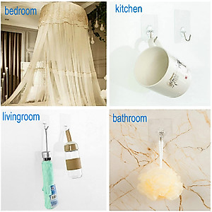 Jwxstore Wall Hooks for Hanging 33lb(Max) Heavy Duty Self Adhesive Hooks 24 Pack Transparent Waterproof Sticky Hooks for Keys Bathroom Shower Outdoor Kitchen Door Home Improvement Utility Hooks