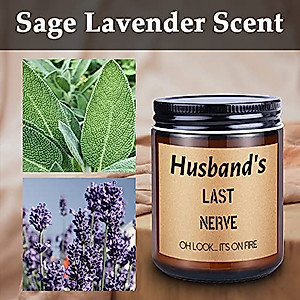 Gifts for Husband from Wife, Funny Birthday Anniversary Presents for Him from her, Gag Romantic Valentines Candles for Men, Personalized I Love You Gifts for Couples Best Boyfriend Man Male