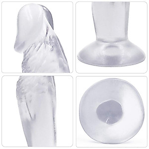 4.3 inches Hidden Packing Silicone Suction Cup Realistic Classic Dick Wand with Strong Suction Cups for Men and Women or Men's and Women's Games-NGGV19