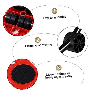 CLISPEED Furniture Slides Kit 2pcs Moving Tools Portable Couch Wheel Carrier Plastic Heavy Furniture Roller Move Tools