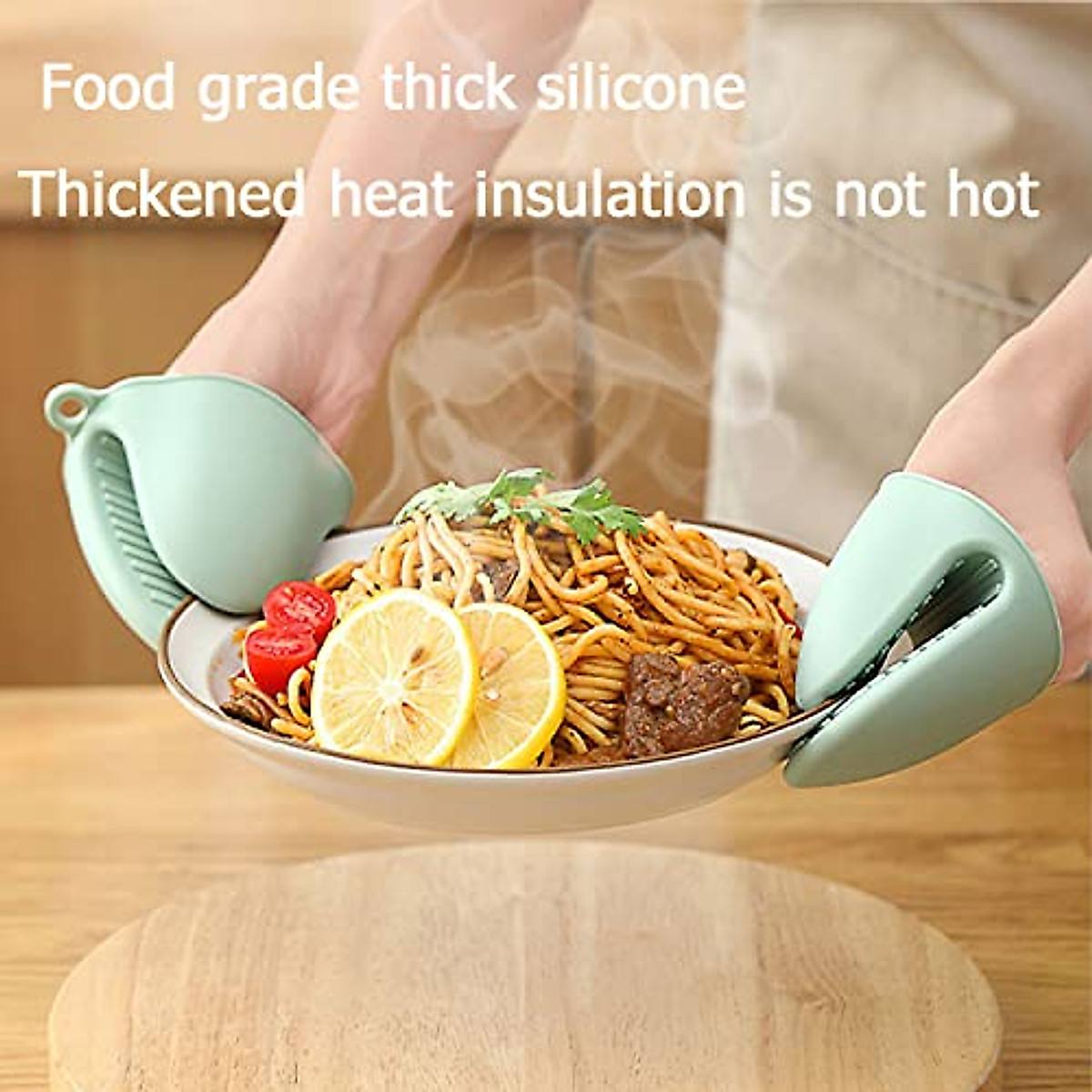 Mini Oven Gloves Silicone,Silicone Oven Mitts Heat Resistant,Cooking Pinch Mitts Potholder for Kitchen Cooking & Baking