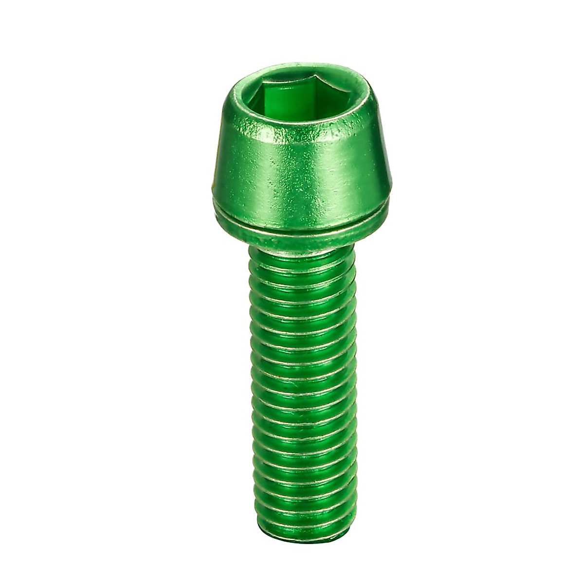 Bicycle Stem Bolts Color Tapered Head Bolt with Washer Screw M5x18mm for Road Bike,MTB,BMX,Folding - 6Pcs (Green)