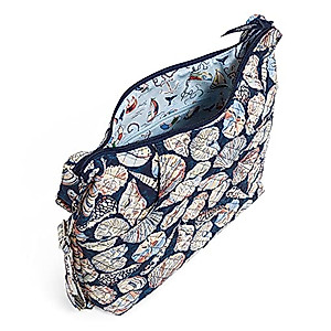 Vera Bradley Women's Cotton Convertible Backpack Shoulder Bag, Morning Shells - Recycled Cotton, One Size