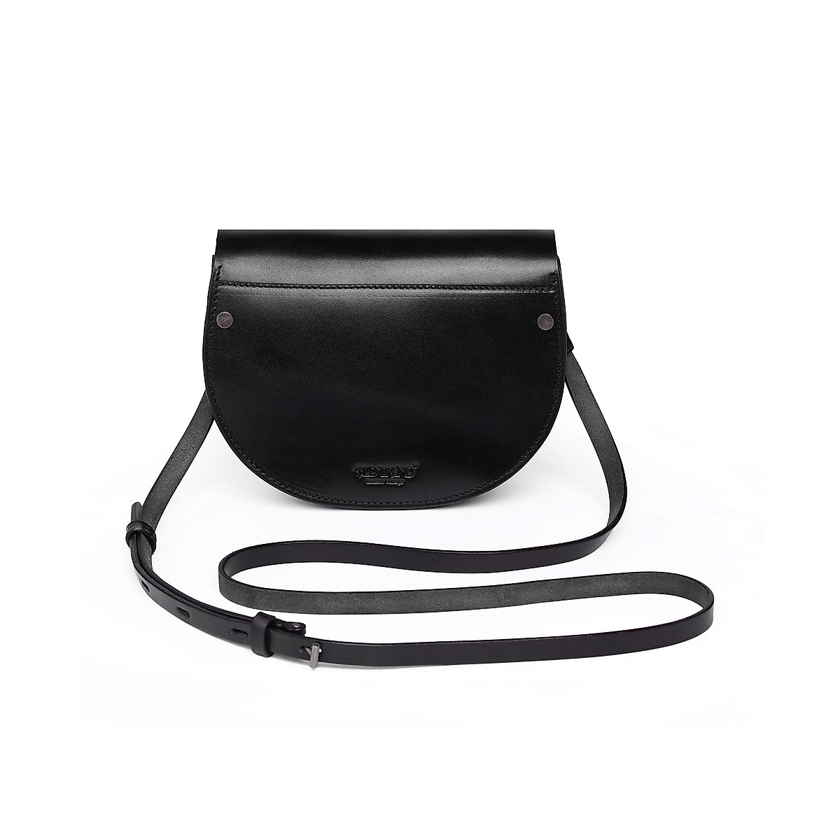 OLD TREND Genuine Leather Bay Clam Crossbody Bag (Black)