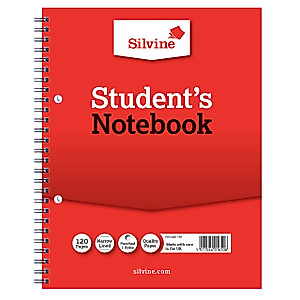 Silvine Student Spiral Notebook Soft Cover 60 Sheets 228x178mm Ref 139 [Pack of 12]
