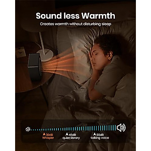 GAIATOP Space Heater, 500W Energy Efficient for Indoor Use, PTC Ceramic Fast Heating Electric Desk Heater, Overheating & 45°Tip-Over Protection Portable Mini Heater for Office Home Black