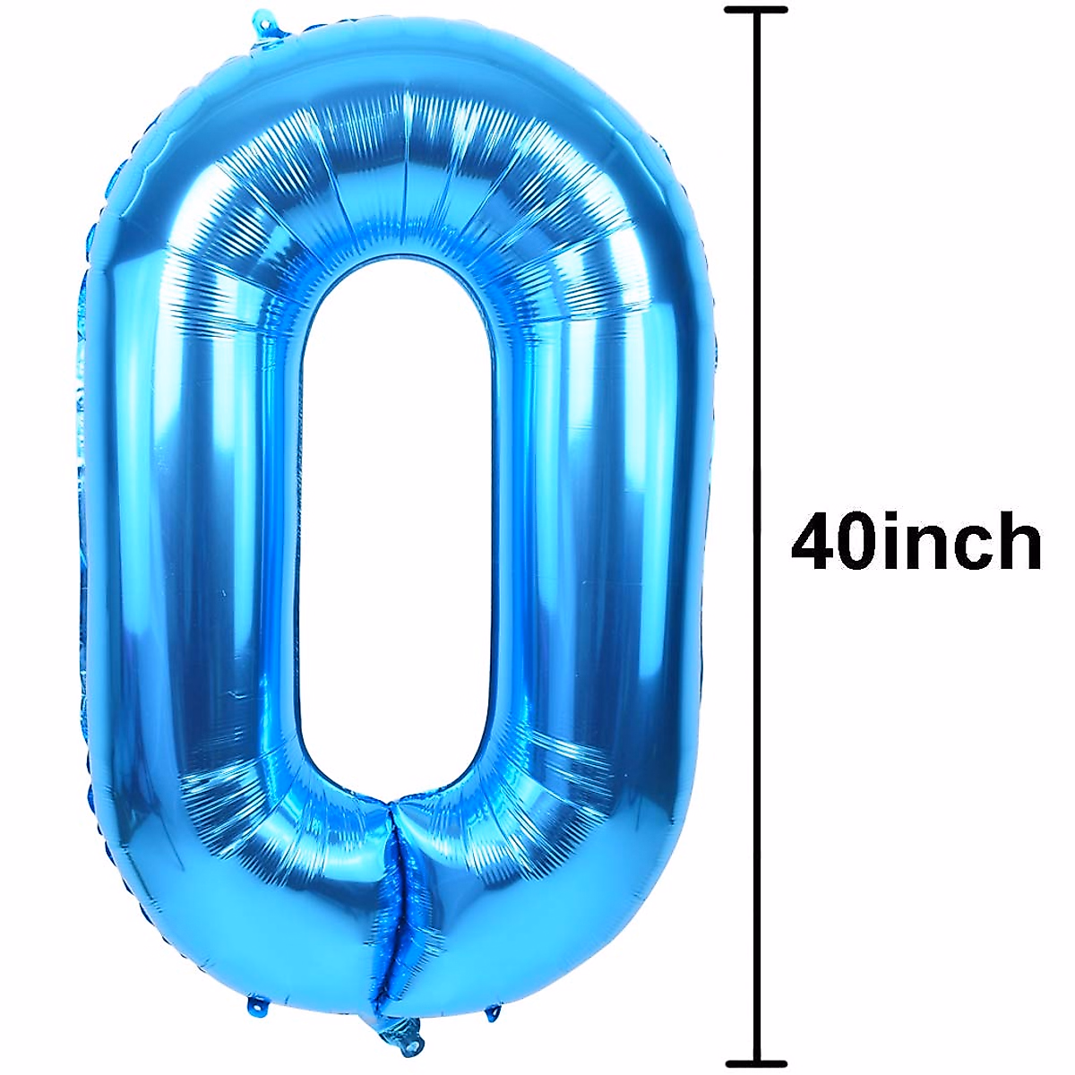 TONIFUL 40 Inch Blue Large Numbers Balloon Birthday Party Decorations, Foil Mylar Big Number Balloon Digital 10 for 10th Birthday, 10th Anniversary, Graduation Ceremony Photo Shoot