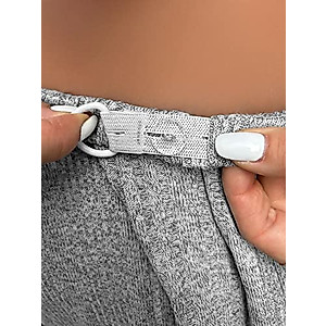 OYOANGLE Women's Maternity 2 Piece Pajamas Outfits Round Neck Tank Top and Adjustable Waist Shorts Loungewear Light Grey XL