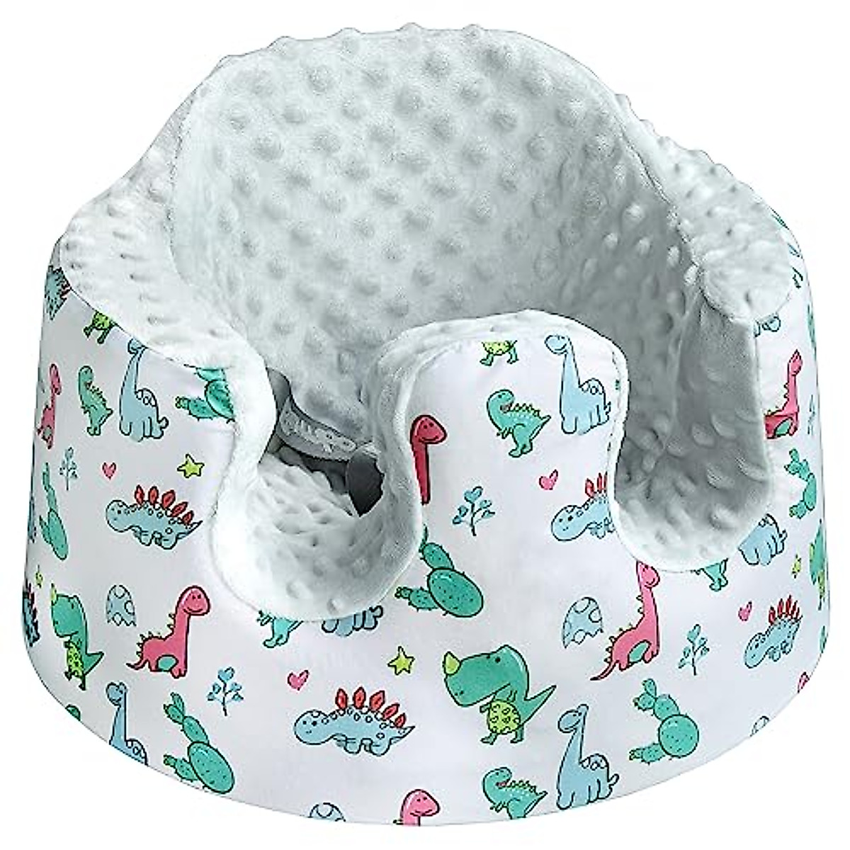 Kinaron Seat Cover, Compatible with Bumbo Seat, Baby Comfortable Seat Cover with Ultra Soft and Breathable, Perfect for Bumbo Seat(Dinosaur)