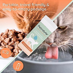 Petralyte Cat Hydration Electrolyte and Cat Joint Supplement | Glucosamine, Chondroitin & MSM for Immunity and Mobility with L-Glutamine, Taurine, Lysine & Prebiotics | for Tuna Lovers | 16 Packets