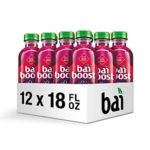 Bai Boost Buka Black Raspberry, Antioxidant Infused Beverage, 18 fl oz bottle (Pack of 12)
