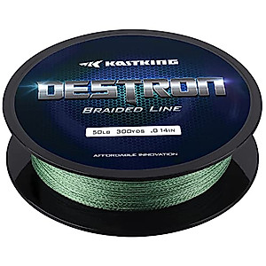 KastKing Destron Braided Fishing Line, Moss Green , 150 yds-6lb-0.11mm