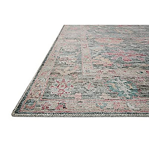 Loloi II Elysium Collection ELY-02 Graphite/Multi, Traditional 7'-6" x 9'-6" Area Rug