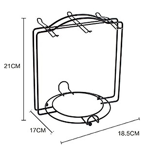 XWOZYDR Kitchen Water Draining Coffee Cup Plate Holder Storage Mug Hanging Rack Stainless Steel Black Drying Display Stand Organizer