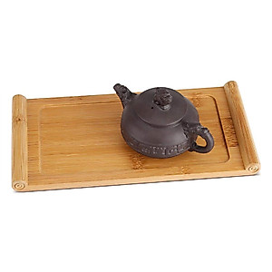 Bamboo Tea Tray, Tea Serving Tray Cup Plate Food Dessert Serving Tray Chinese Gongfu Tea Table Gift