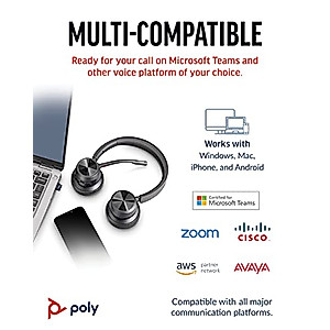 Poly Voyager 4320 UC Wireless Headset | Noise-Canceling Mic