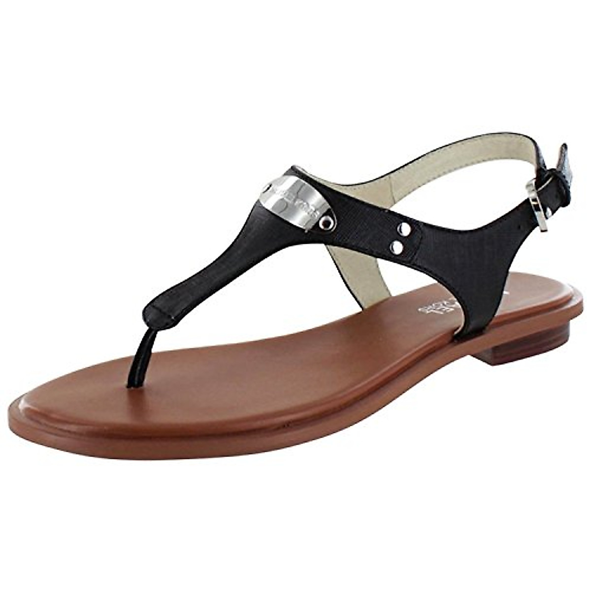 Michael Kors Plate Thong Womens Gladiator Sandals Black Size 7