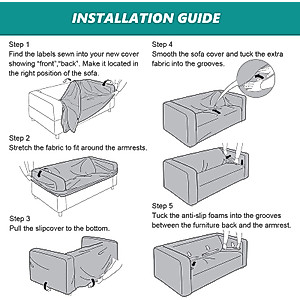 IMYOGI High Stretch Sofa Covers Solid Color Sofa Cover High Stretch 1 2 3 4 Seater Sofa Slipcovers Stylish Machine Washable with Elastic Bottom Furniture Protector -Dark Blue-4 Seater(235-300cm)