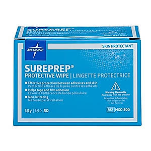 Medline Wipe Protectant Skin Sureprep, 50 Count