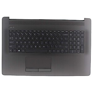 XtremeAmazing Black Palmrest Upper Case with Backlit Keyboard Without Touchpad L22750-001 for HP 17-by 17-CA