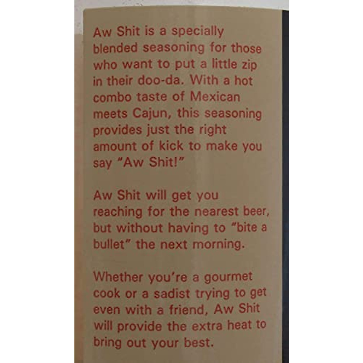 Aw Shit Hot n' Spicy Seasoning from Big Cock Ranch