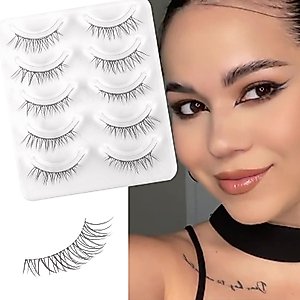 Lashes Eyelashes Lashes Wispy False Eyelashes Natural Eyelashes Mink Lashes, Frihappy Lashes 5 Pairs Frihappy#17-Understated