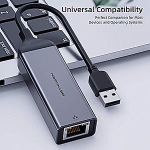 USB Ethernet Adapter,Bstxnwen Network Adapter USB 3.0 to Network Gigabit RJ45 LAN 10/100/1000 Mbps Adapter Converter for Nintendo Switch, MacBook, Mac Pro Mini, iMac, XPS, Surface Pro, Notebook, PC