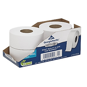 Georgia-Pacific Professional Series Jumbo Jr. 2-Ply Toilet Paper by GP PRO (Georgia-Pacific), 2172114, 1000 Feet Per Roll, 4 Rolls Per Case