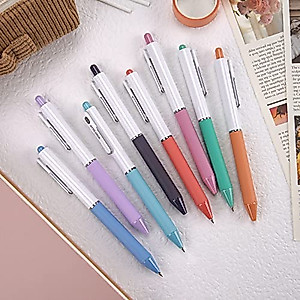 Writech Gel Pens Fine Point: 0.5mm Assorted Colors Ink Pen Set Clickable for Drawing Journaling Notetaking Bible Non Bleed 8ct Retractable Smooth Writing Multi colored No Smudge & Smear