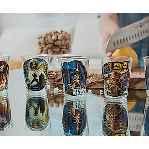 Silver Buffalo Star Wars Original Trilogy 2-Ounce Mini Shot Glasses | Set of 6
