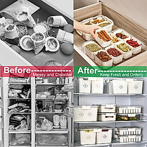 2 Pack Divided Serving Tray with Lid and Handle, 12 Compartments Snackle Box Charcuterie Container for Portable Snack Platters Clear Organizer for Candy Fruits Veggie Snacks Party Entertaining Picnic