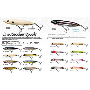 Heddon Saltwater One Knocker Spook Fishing Lure, Chartreuse/Silver Insert