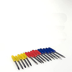 15PCS Tungsten Steel Vinyl Cutter Knife Blades 30°/45°/60° Lettering Blade Cemented Carbide Blade for Mimaki CG-60 CG-130 Cutting Plotter (15 Blades:15x30)