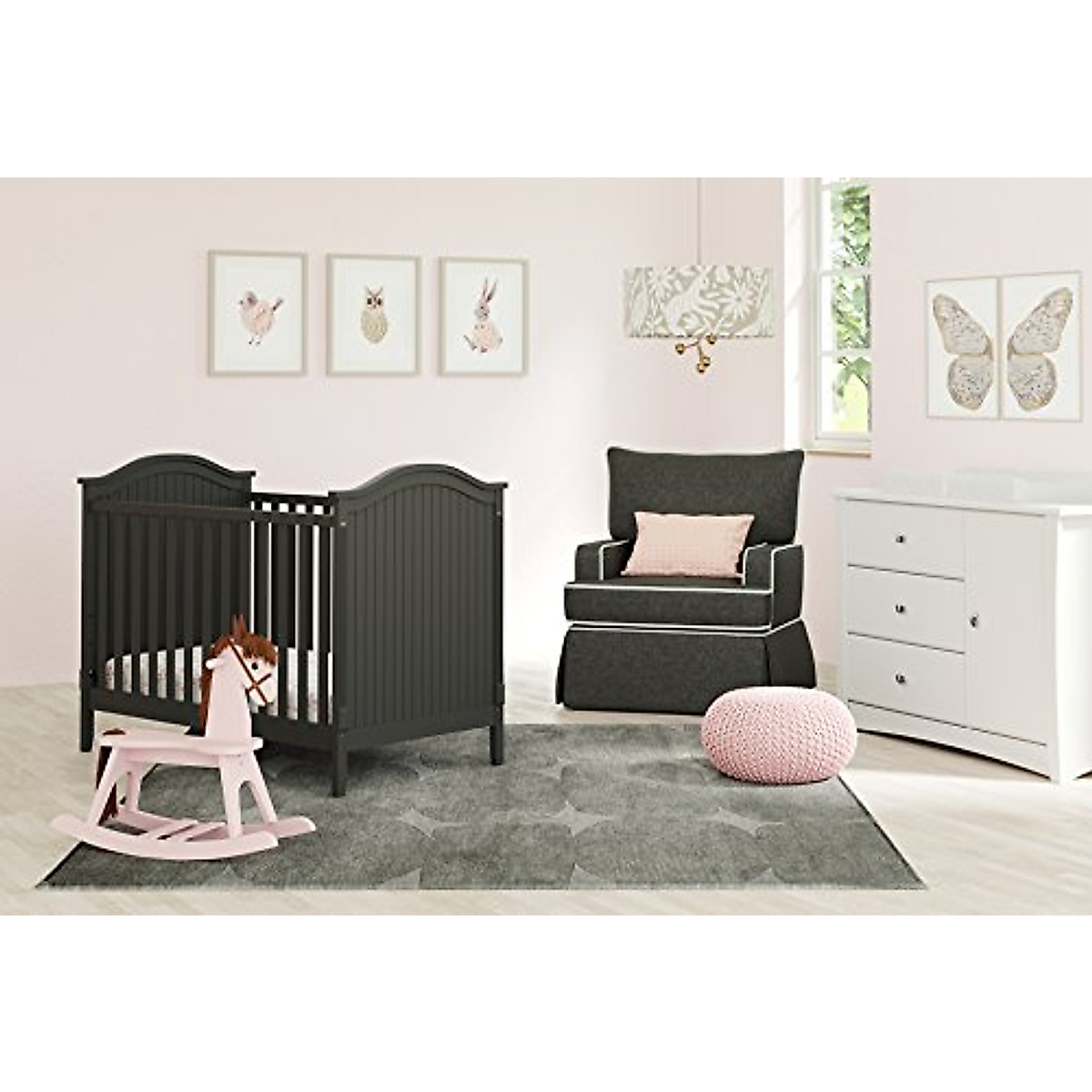 Storkcraft Crescent 3 Drawer Combo Dresser (White) – Baby and Kids Bedroom Organizer, Nursery Chest, Storage Dresser With Drawers, Universal Design