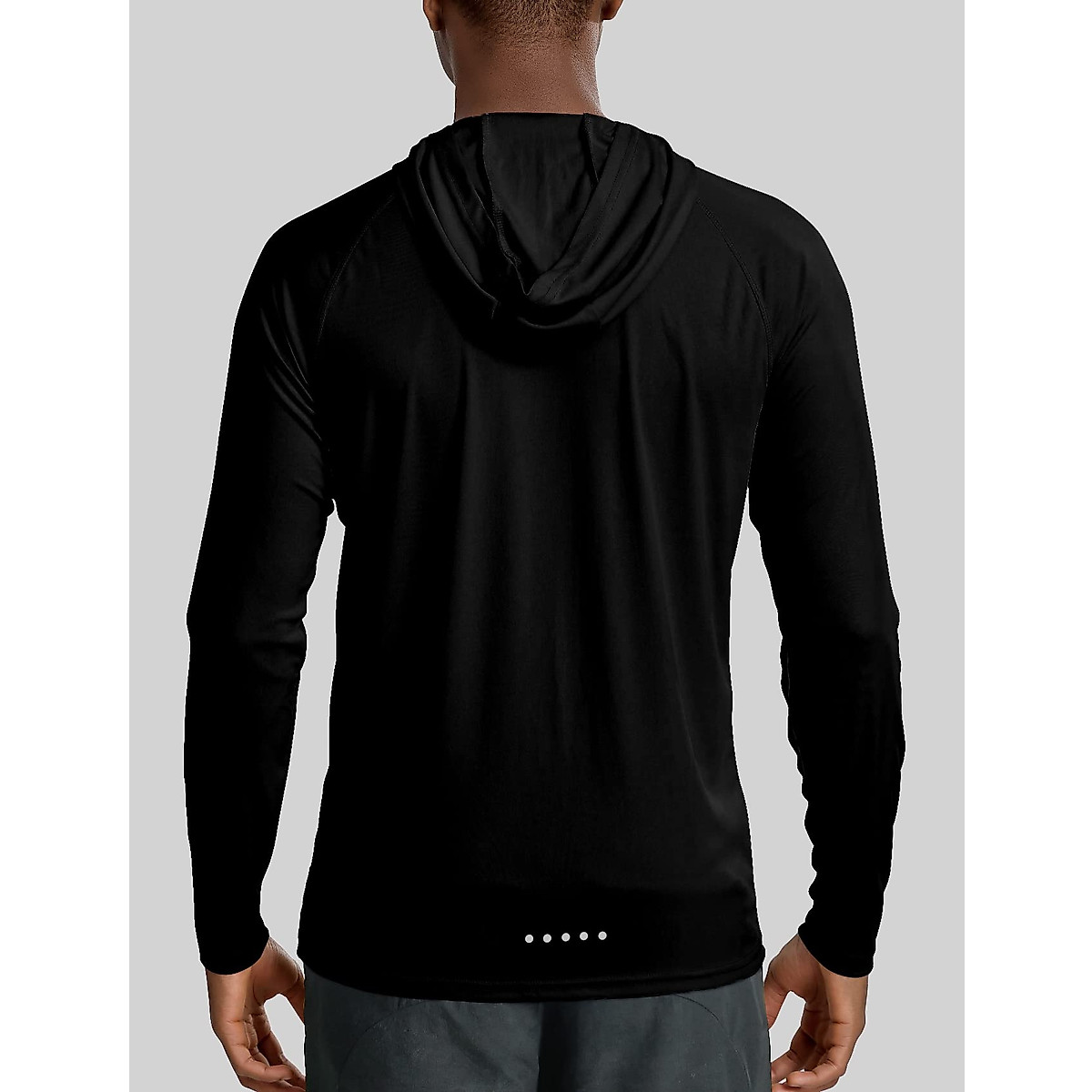 Zengjo Lightweight Hoodies for Men Pullover Workout(Black,L)