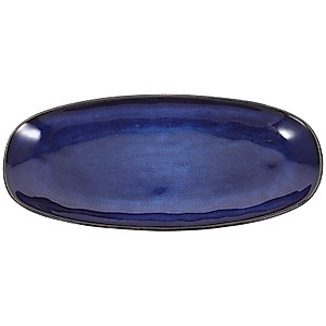 FRCOLOR Serving Platter Dishes Oval Serving Plates Sushi Platter Snack Storage Plattersushi Appetizer Plates Japanese Style Dinnerware ( Blue Small Sizes )