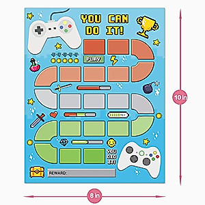 Video Game Magnetic Dry Erase Chore Chart for Kids, Video Game Task Reward Chore Behavior Chart -Magnetic Chore Chart for Kids Multiple Kids- Good Behavior Chart for Kids at Home 8 x 10 inch