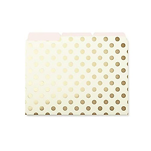 Kate Spade Gold Foil Dots File Folders set of 6