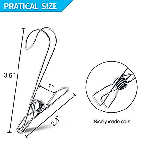 12 Pack Laundry Hooks Clothes Pins Hanging Clips Metal Baby Delicate Item Hanger Rack Office Home Travel Portable