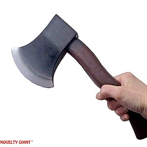 12" High Density Foam Hand Axe Viking Barbarian Theater Prop Brown