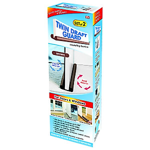 Original Twin Draft Guard Door Draft Stopper, Year Round Insulator, For Summer and Winter Use PATENTED & TRADEMARKED